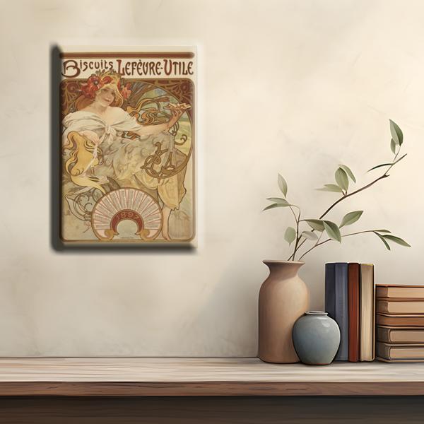 キャンバスに名画を印刷した商品です。サイズ：3号P型（P3）273×190mmキャンバスを立てているイーゼルは別売りとなります。壁にキャンバスを吊るす金具（ティースハンガー）をお付けします。 ※ご注意：お手元に届いた作品の色味は、写真と若干...