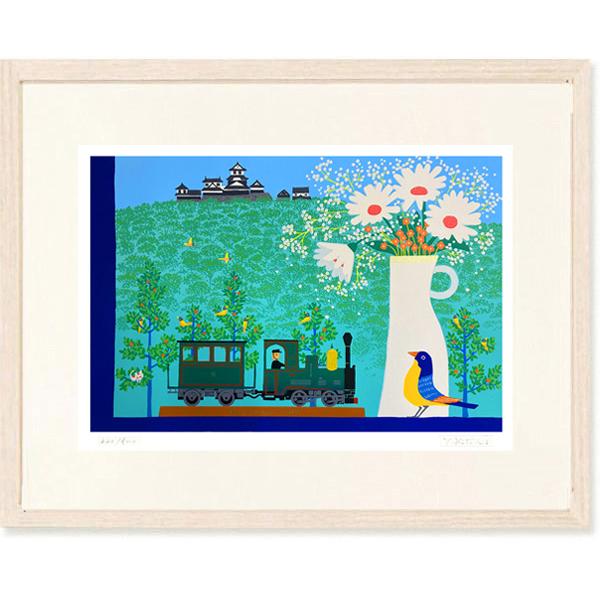 作　家　　： 吉岡浩太郎作品名　　： 窓辺の坊ちゃん列車作品技法　： ジグレー版画限定枚数　： 500枚額サイズ　： 53 x 41.5cm作品サイズ： 37.5 x 26.5 cm（マット窓抜き寸法）重量　　　： 2kg（額装仕様）フレー...