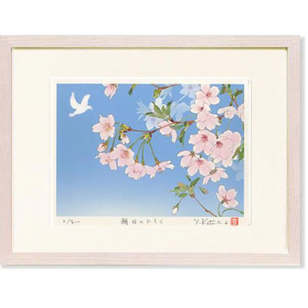 作品　　　： シルクスクリーン版画限定枚数　： 800枚額サイズ　： 40 x 31 cm作品サイズ： 23 x 14 cm重量　　　： 1.2kg（仕様）マット　　：生成りエンボスマット額表面　　：アクリル使用（作品について）やわらかな光...