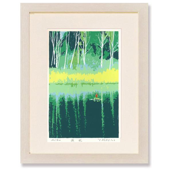 作品　　　： シルクスクリーン版画限定枚数　： 500枚額サイズ　： 53.0 x 42.0 cm作品サイズ： 32.5 x 21.5 cm重量　　　： 1.6kg（仕様）マット　　：生成りエンボスマット額表面　　：アクリル使用