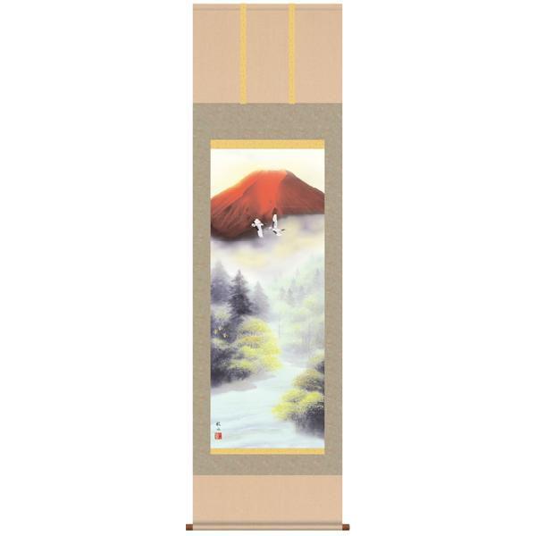 本紙　： 新絹本（特殊印刷 + 手彩色）サイズ： 幅54.5 x 190cm（尺五）表装　： 洛彩緞子本表装軸先　： 陶器収納箱： 桐箱畳紙収納表装品質+年間保証付き(作品構図 国内生産にこだわった商品です）