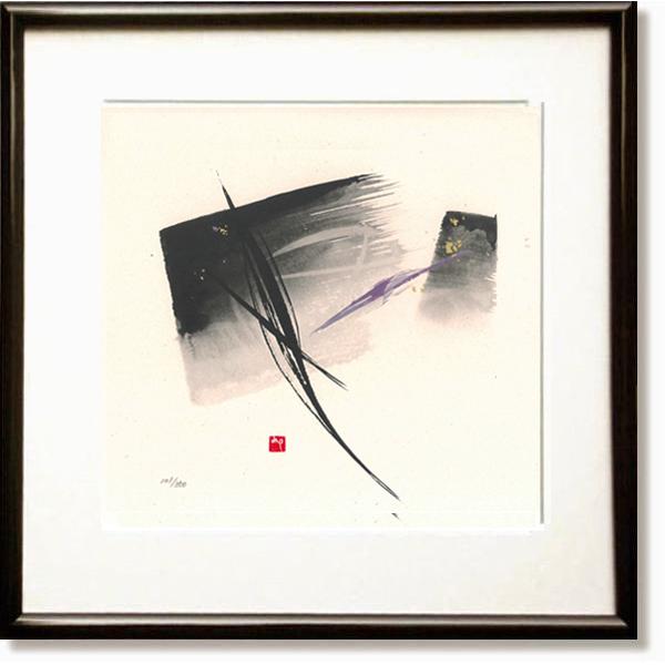 作品　　 　：版画作品技法 　：シルクスクリーン + ダイヤモンドスクリーン 刷り作品紙　　  : 和紙限定枚数 　： 200枚額サイズ　 ： 47.5 x 47.5cm作品サイズ ： 33.5 x 33.5cm（仕　様）額カラー　 ：木製...