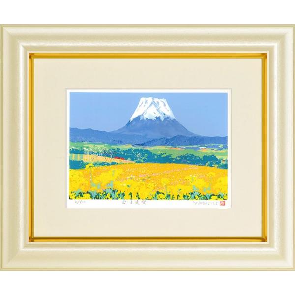 作品　　　： ジグレー版画限定枚数　： 800枚額サイズ　： 31　  x  26   cm作品サイズ： 16.5  x  11.5 cm （マット窓抜寸法）（仕様）額　　　　：木製（色：ホワイトパール）マット　　：生成りエンボスマット（2...