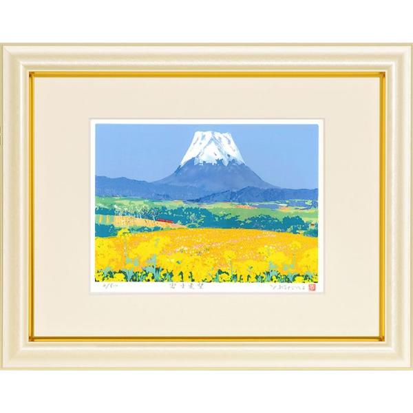 作品　　　： ジグレー版画限定枚数　： 800枚額サイズ　： 43.5  x  34.5 cm作品サイズ： 25    x  18.5 cm （マット窓抜寸法）（仕様）額　　　　：木製（色：ホワイトパール）マット　　：生成りエンボスマット（...