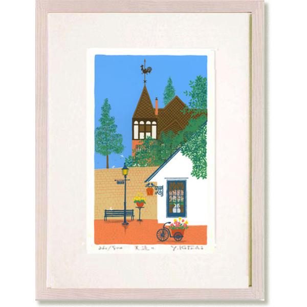 作品　　　： シルクスクリーン版画限定枚数　： 800枚額サイズ　： 40 x 31 cm作品サイズ： 23 x 14 cm重量　　　： 1.2kg（仕様）マット　　：生成りエンボスマット額表面　　：アクリル使用（作品について）「裏通り」は...