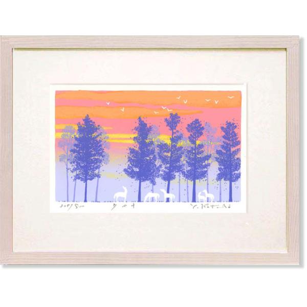 作品　　　： シルクスクリーン版画限定枚数　： 800枚額サイズ　： 40 x 31 cm作品サイズ： 24.5 x 15.5cm（マット抜き寸）重量　　　： 1kg（仕様）マット　　：生成りエンボスマット額表面　　：アクリル使用（作品につ...