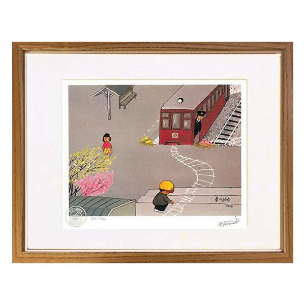 版画限定枚数　： 600枚額サイズ　 ：31 x 40cm作品サイズ： 17.5 x 23.5cm重量　　　　： 1.7kg仕様　　　　： 生成りエンボスマット　　　　　　： アクリル（2mm）額付価格