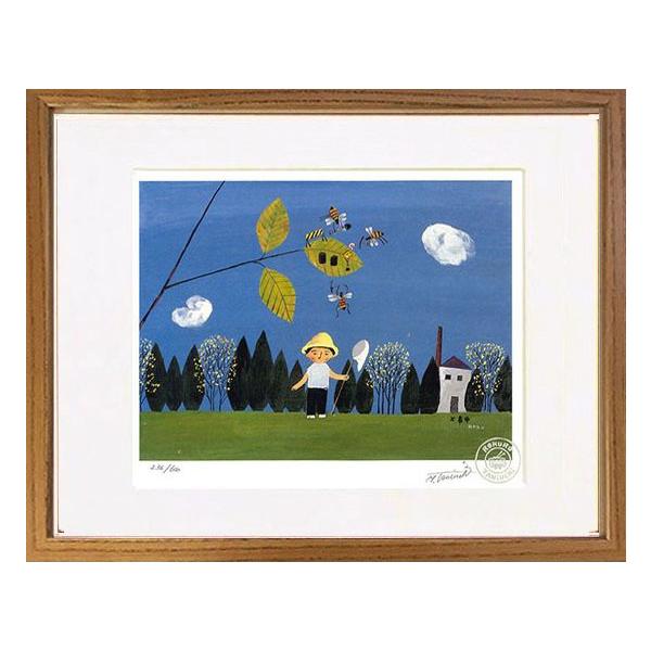 版画限定枚数　： 600枚額サイズ　 ： 31 x 40cm作品サイズ： 17.5 x 23.5cm重量　　　　： 1.7kg仕様　　　　： 生成りエンボスマット　　　　　　： アクリル（2mm）額付価格