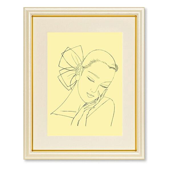 作品　　　： 複製画額サイズ　： 45.0 x 56.5cm作品サイズ： 27.5 x 38.0cm重量　　　： 1.8kg（仕様）　マット　　： 生成りエンボスマット 　　 額表面　　： アクリル 