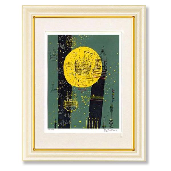 作品　　　： 版画限定枚数　： 800枚額サイズ　： 43.5  x  34.5 cm作品サイズ： 26     x  20   cm重量　　　： 1.2kg（仕様）マット　　：生成りエンボスマット額表面　　：アクリル使用