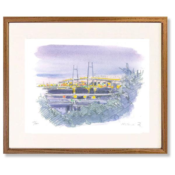 作品　　　： 版画限定枚数　： 800枚 額サイズ　： 45 x 37cm重量　　　： 1.4kg（仕様）　　　 額　　　　： 木製マット　　： 生成りエンボスマット額表面　　： アクリル