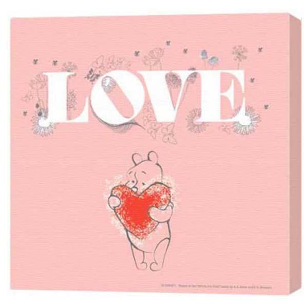 作品名　　： くまのプーさん作品技法　： キャンパスジグレーサイズ　　： H 50cm x W 50cm x D 4cm重量　　　： 1.kg（作品について）ハートを抱く姿と「LOVE」の文字が、温もりと愛情あふれる世界観をやさしく表現して...