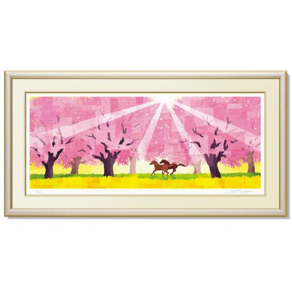 ・作家：藤谷壮仁郎・作品名：ダイヤモンド富士・作品サイズ：585×240ｍｍ・額縁外寸：720×370ｍｍ　横長・額縁：主要素材アルミ 表面アクリル仕様・技法：ジークレー版画・版画紙：マーメイドスノーホワイト・付属：ひも・壁掛け用フック・重...