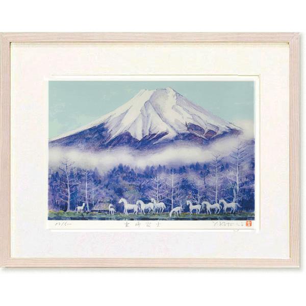 作品　　　： ジグレー版画限定枚数　： 500枚額サイズ　： 56.5  x  45  cm作品サイズ： 37.5  x  26.5cm （マット窓抜寸法）（仕様）額　　　　：木製（色：ホワイトパール）マット　　：生成りエンボスマット（2m...