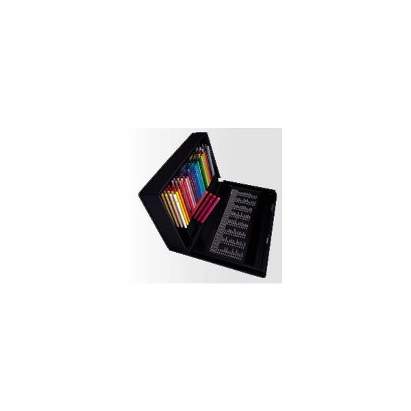 ☆アートワークに最適、プロのための色鉛筆ユニカラー100色セット☆●クリアな色調色の純粋性に優れた高級微粒子顔料を厳選し、透明度と彩度の高い色調に設計。微妙な中間色や淡いカラーもくっきりとクリアなユニカラーなら、デリケートな色彩表現が思いの...