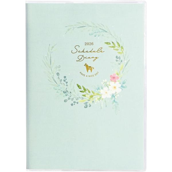 2026年版のクツワカラーインデックス手帳。B6サイズの携帯性と見やすさを両立し、日曜始まりのマンスリー構成で月間スケジュールを直感的に管理できます。表紙はリースミントカラーで、視認性と清潔感を兼ね備えたデザイン。カラーインデックス機能によ...