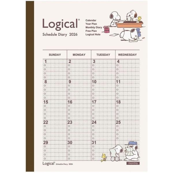 日常のスケジュール管理をシンプルかつ機能的に。2026年版ナカバヤシ ロジカルダイアリーは、月間ノートタイプA5サイズで携帯性と視認性を両立。ピーナツデザインはファン層に訴求し、日付入りの月間カレンダーとメモ欄・ToDo・アイデア欄を組み合...