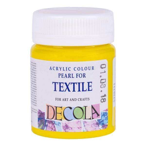 ■■閉店セール■■通常販売価格（税込）800円　→　400円容量　 ……… 50mlカラー ……… PEARL Yellow(パールイエロー)布用のアクリル絵の具です。綿、合成繊維のペイントに適しています。乾いた後は、数回洗濯をしても色を保...