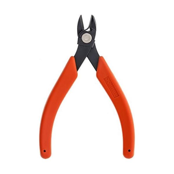 切断：φ1.6mm以下の軟線刃先：セミフラッシュカット（切断面が平らになります）長さ：150mmmade in USAXuron社のニッパーは、独特なセミフラッシュ刃先で切断面が平面にカットされ、二次加工不要で便利なニッパです。