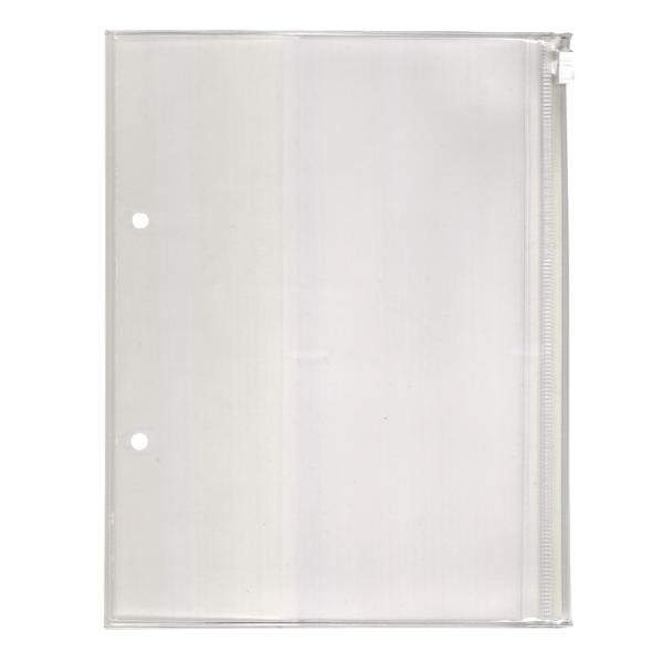 リフィール ポケット カバー(ジッパー ポケット 付き)  [m]雑貨 文房具 デザイン文具 A5サイズ おしゃれ かわいい 可愛い Ａ５ノート ２穴シリーズ〜メール便OK〜 選んで使う自分スタイルの《A5-2穴 シリーズ》便利なレールファ...