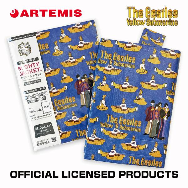 ライセンス ファイバーフリーサイズ ブックカバー ビートルズ イエローサブマリン[m]タイベック 文庫 B6 四六判 新書 a5 マンガ 辞書 ノート サイズ調整 耐水 読書カバー プレゼントメール便OK※ご注意※購入画面でも配送方法をご指...