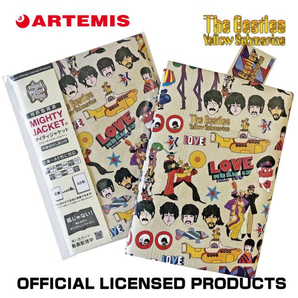 ライセンス ファイバーフリーサイズ ブックカバー ビートルズ love[m]タイベック 文庫 B6 四六判 新書 a5 マンガ 辞書 ノート サイズ調整 耐水 読書カバー プレゼントメール便OK※ご注意※購入画面でも配送方法をご指定ください...