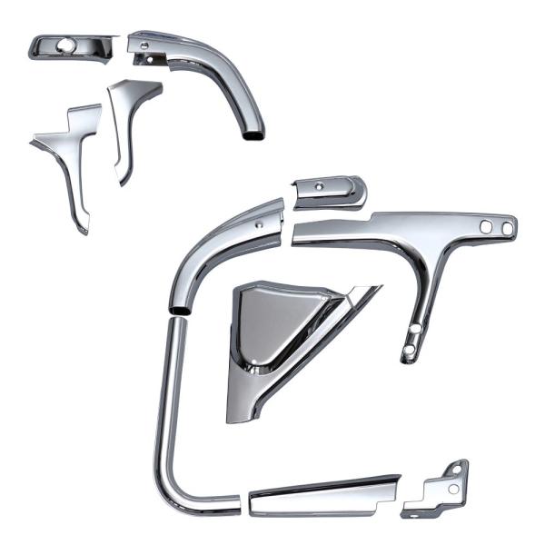 ◆純正ミラーステーにかぶせるだけの、　簡単カスタム！販売単位：1台分セット材質：樹脂/クロームメッキ　　　※両面テープ付き適合車種/参考年式スーパーグレート/後期(H17.11？〜H19.3)┗左側ミラーステーが丸パイプの車両のみ適合※初期...