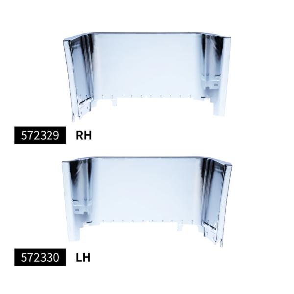 材質:　樹脂/クロームメッキ　　　 純正交換タイプ適合車種/年式:　三菱ふそう大型 17スーパーグレート用 　　　　　　　　(H29.4〜)　　　　　　　　ローキャブ専用●ローキャブ/ハイキャブは、　年式や型式では判断不可です。　画像にて特...