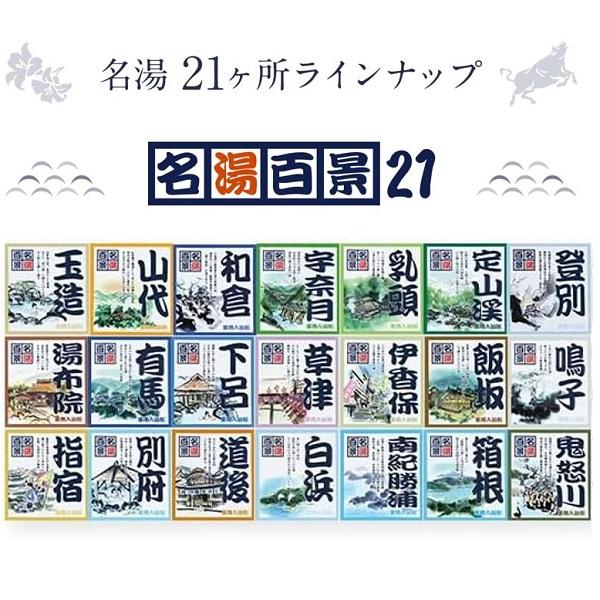 【発売日：2024年03月16日】薬用入浴剤　名湯百景21箇所めぐり　各1包・計21包セット 日本製  クロネコゆうパケット（ポスト投函）につき送料無料！　おうちに居ながら全国温泉めぐり気分！・ゆったり名湯気分で心安らぐ癒しのひと時を・有効...