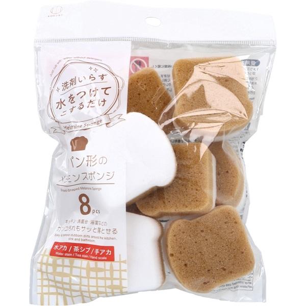 【発売日：2025年08月29日】洗剤いらず。水をつけてこするだけ。キッチン・洗面所・浴室などのガンコ汚れもサッと落とせる。●食パン形が可愛いメラミンスポンジ。●水アカ、茶シブ、手アカに。●キッチン、洗面台、浴室などの掃除に。●立てて置いて...