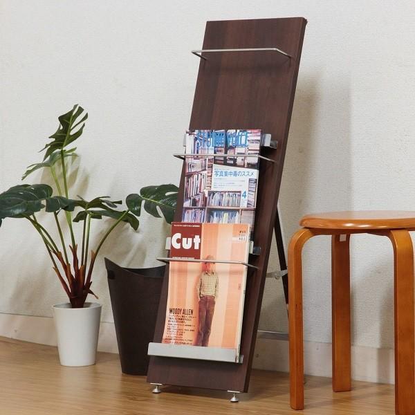 【発売日：2017年12月03日】お気に入りの雑誌を「魅せて収納！」縦長のマガジンラックサイズ：W300×D350×H900 素材：化粧パーティクルボード　　　スチール（クロムメッキ） 　　　合成樹脂(PVC)※この商品は、低価格、送料無料...