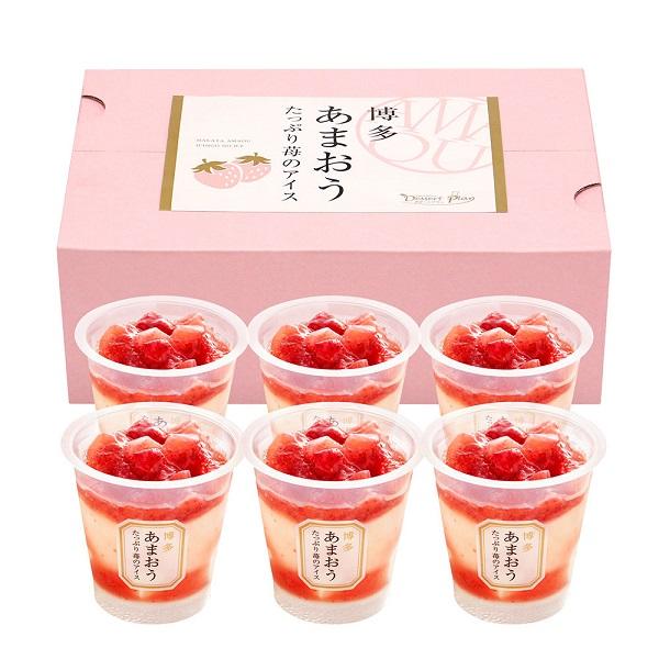 【発売日：2020年06月22日】博多あまおう たっぷり苺のアイス 　６個いちごの王様、博多あまおうのソースが入ったアイスの上に、ごろっと果肉をのせた、旬の味と素材感をたっぷり楽しめるいちご尽くしのアイスです。【内容】苺のアイス74mL×６...