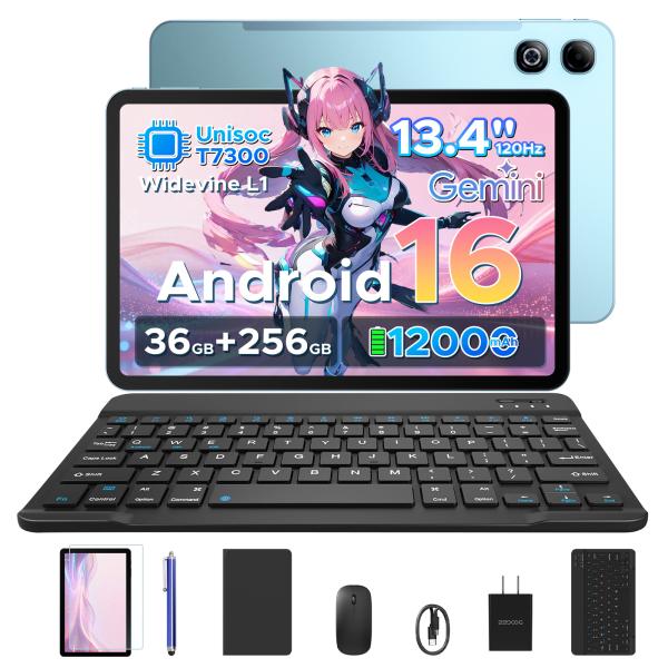 製品仕様：シリーズ ：U13 ProOS ：Android 16AI機能 ：Gemini AI対応画面サイズ ：13.4インチディスプレイ ：IPS In-cell / 120Hz解像度 ：1920×1200 FHD+CPU ：UNISOC...