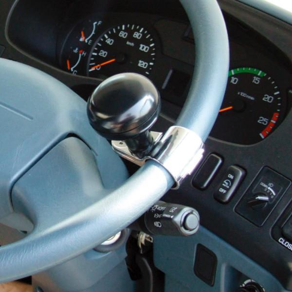 【特徴】車庫入れ・幅寄せ時等のハンドルの切り返しが楽々。ベアリングを使用し、回転がスムーズ。スピンナーの固定穴が2カ所から選べ、極太ハンドルカバー等を装着したハンドルでも違和感のない操作が可能。適合ハンドルサイズ：Φ28〜33mm【メーカー...