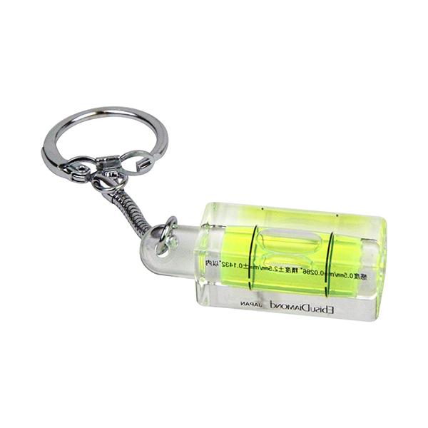 ◆◆用途◆◆キーホルダー型水平器。◆◆機能◆◆鍵を取り付けて測定できます。小さくて携帯に便利です。◆◆仕様◆◆●感度：0.50mm/m=0.0286度。●精度：±2.50mm/m=±0.1432度以内。●本体カラー：透明。●気泡管カラー：グ...
