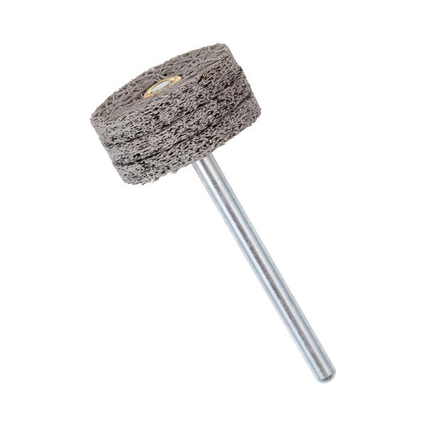 ◆◆用途◆◆酸化被膜やサビ取り、汚れ落とし、木材ケバ取り、ツヤ出し研磨、塗装前の面粗度調節。◆◆機能◆◆超仕上げ用です。研磨用特殊繊維をフラップホイール形状に施した軸付き研磨ホイールを使用しています。◆◆仕様◆◆●サイズ：径20mm。