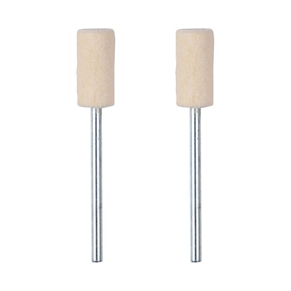 ◆◆用途◆◆金属、宝石、ガラスの超仕上げ、みがき、つやだし(要研磨剤)。◆◆機能◆◆金属の狭い箇所のつやだしに最適なバフです。◆◆仕様◆◆●シャフト径：2.35mm。●形状：棒型径7mm×高さ15mm。●2本入。●適合機種：No.28600...