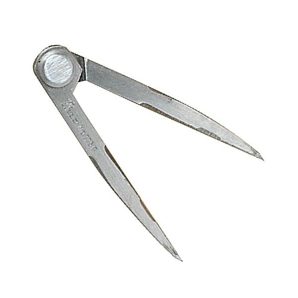 ◆◆用途◆◆円形のケガキや加工品等の寸法の写し取り用鋼製コンパス。◆◆機能◆◆先端部には焼き入れ加工されている鋼製コンパスです。◆◆仕様◆◆●使用範囲(半径)：100mm。●重量：70g。●先端焼入加工。◆◆材質◆◆●本体：炭素鋼。※※注意...