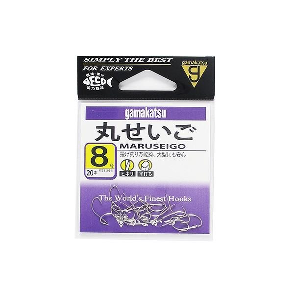 [環境美化協力商品]針号数： 8号カラー： 白その他特徴： 20本入代表対象魚： スズキ(シーバス・鱸)代表対象魚(詳細)： セイゴ、ハネ、アブラメ、カレイなどJANコード：4549018314311メーカー名：がまかつ商品名：丸せいご 8...
