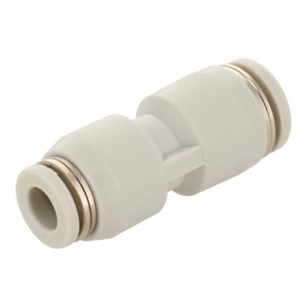 【特長】●工具不用のワンタッチ継手●軽くチューブを差し込むだけのコンパクト設計で配管スペースを大幅に縮小。●継手取付後、配管方向を自由に変えれる容易な配管作業。●サイズの異なるウレタンチューブの接続用【仕様】●最高使用圧力:1.0MPa(1...