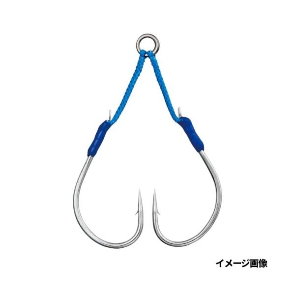 【がまかつ/Gamakatsu】青物・根魚・真鯛など、魚種・タックルを問わず使用できるスタンダードジギングフックを使用したアシストフック。ロングシャンクと内向きの鈎先により、高い貫通力を発揮。魚をホールドする部分に丸軸を残した「部分平打」に...