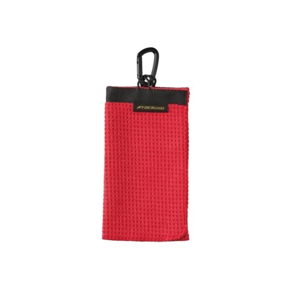 吸水力の高い、カラビナ付きマイクロファイバータオル。吸水性が高く、油汚れもふき取れるマイクロファイバー生地を採用。カラビナ付きでバッグやベストに装着でき、取り外しも簡単です。三つ折りに畳んで止められるループ付き。カラー： ブラッドレッドサイ...