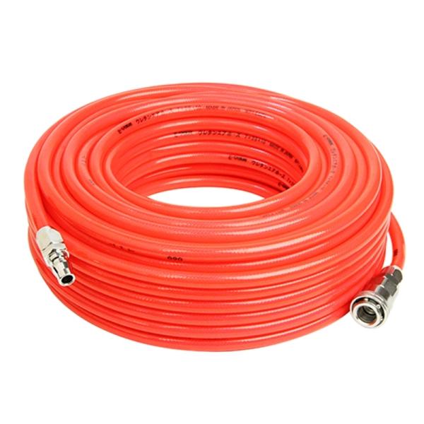 ワンタッチカプラ付のエアーウレタンホースです。■■■用途■■■エアーホース。■■■機能・特徴■■■7mm内径で効率の良い作業ができます。■■■仕様■■■●サイズ：内径7.0mm×外径10.0mm。●ホース長：30m。●カラー：クリアレッド。