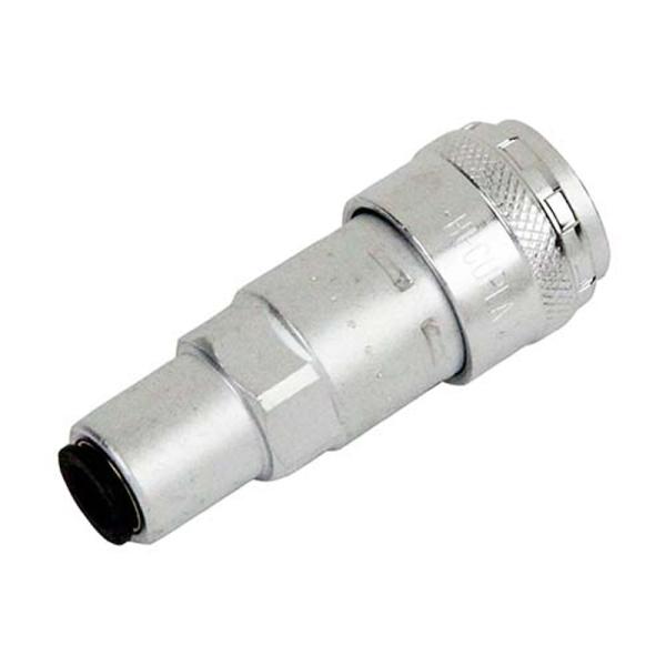 チューブとカプラの接続がワンタッチで可能です。■■■用途■■■エアー配管用ワンタッチ継ぎ手(汎用型ソケット)。■■■機能・特徴■■■設備配管から工具接続まで使用可能です。スリーブ操作で簡単に脱着できます。自動開閉バルブ内蔵です。鋼鉄製で重要...