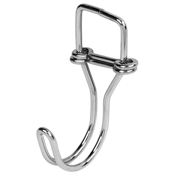 ゴムバンドの長さ調節が出来るフックです。■■■用途■■■ゴムバンド用金具。■■■機能・特徴■■■長さ調節が出来る送り付の幅広フックで、カゴ車の荷抑えに最適です。■■■仕様■■■●18mm〜20mmゴムバンド用。●1個入。