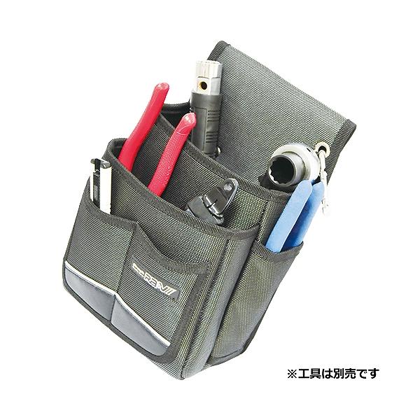 キャッチコピーシルバーラインを織り込んだ良質光沢生地です。用途電工腰袋。特徴安全性・軽量性・堅牢性に優れています。