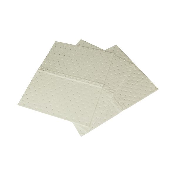 キャッチコピー工場内外で油を扱う場所の周りに敷いて使用し、油の飛散、漏洩を防ぎます。用途様ーな油に対応する油専用吸着マット。特徴重層構造に圧着されたポリプロピレンシートが優れた吸収性と高い保有性で吸収した油を保持します。中央にミシン目が入っ...