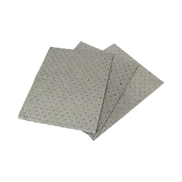 キャッチコピー水、油、酸、アルカリなど、様ーな液体を吸収可能です。用途油や水、その他溶剤等に対応が可能な吸着マット。特徴重層構造に圧着されたポリプロピレンシートが優れた吸収性と高い保有性で吸収した液体を保持します。中央にミシン目が入っている...