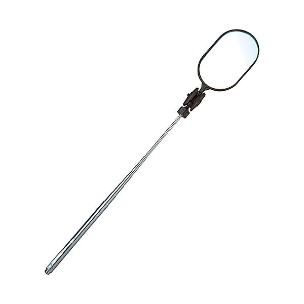 キャッチコピー鏡の角度を自由に変える事ができます。用途機械の内部、背面等の点検作業に使用する点検鏡。特徴柄は伸縮し、背面等の狭い場所でも確認できる点検鏡です。