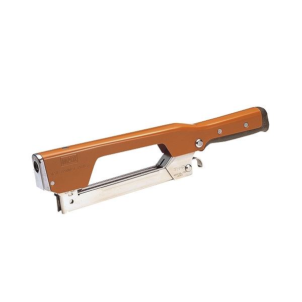 キャッチコピー硬い構造用合板へのアスファルト・ルーフィング止めに最適です。用途アスファルトルーフィング止め、合板等の硬木への打込み等。特徴10・13mmの2種類のステープルが打てます。